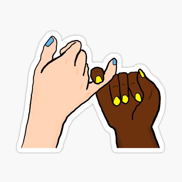 "Pinky Promise Version #2" Sticker for Sale by kenna18r | Redbubble