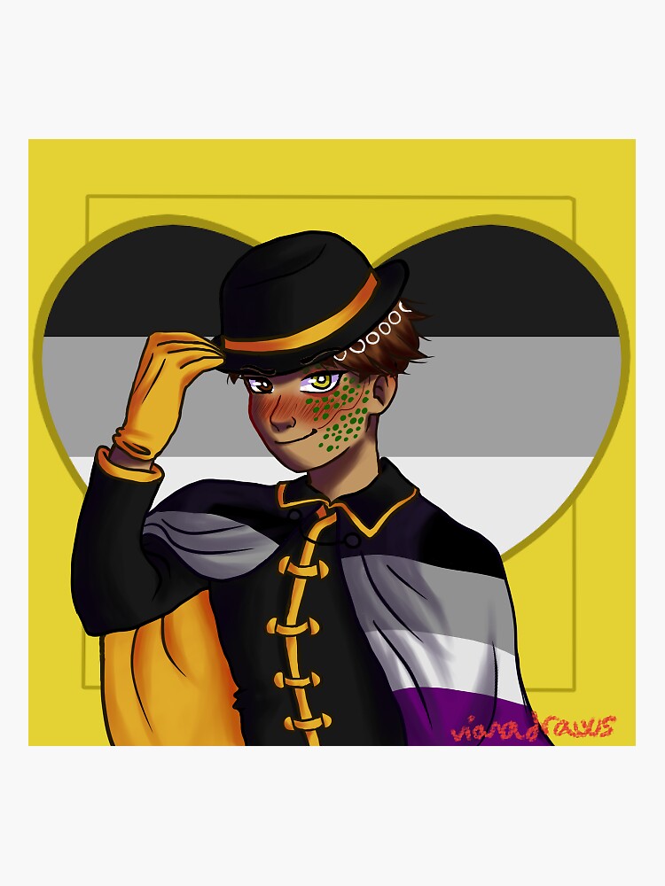 "Janus Sanders Asexual Pride" Sticker for Sale by VianaDraws | Redbubble