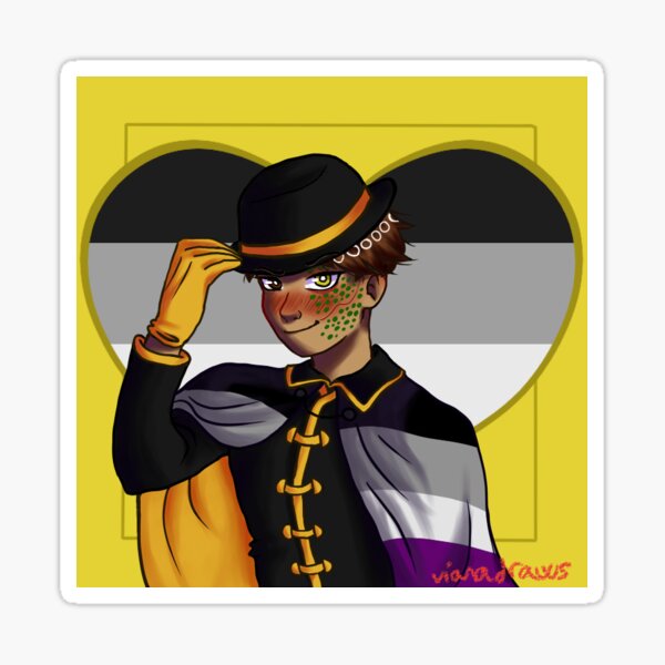 "Janus Sanders Asexual Pride" Sticker for Sale by VianaDraws | Redbubble