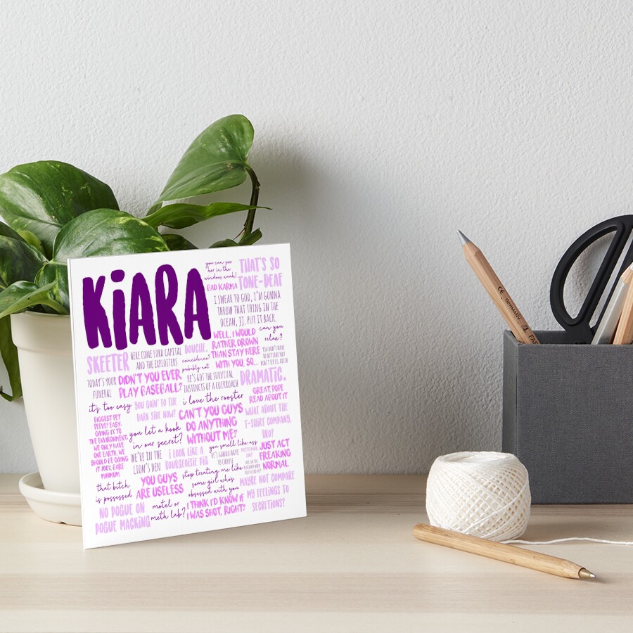"Kiara Outer Banks Quotes" Art Board Print for Sale by mutualletters ...