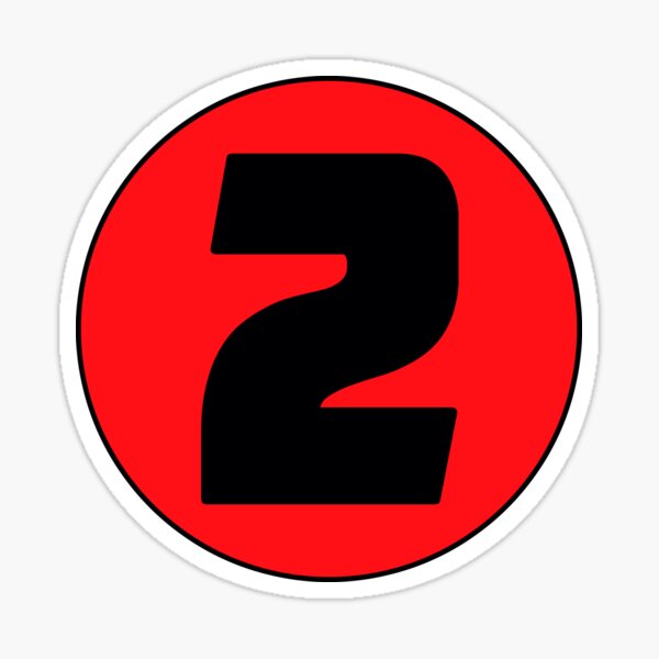 Pegatina «2 Número de carrera Red Race Car Track #» de MyHandmadeSigns ...
