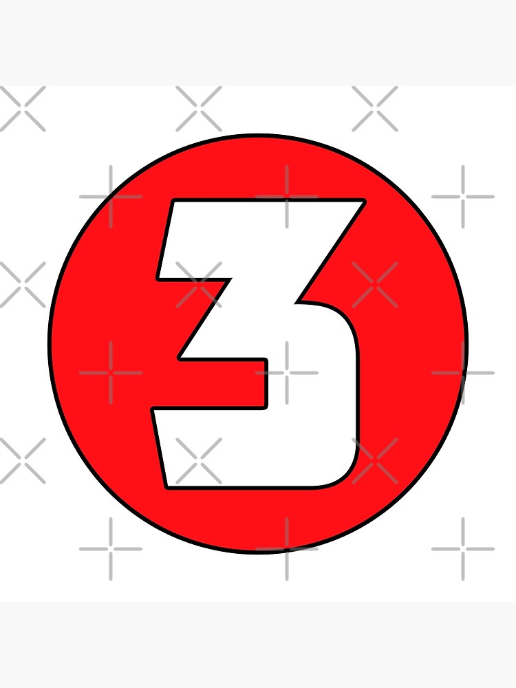 "3 Racing Number Red Race Car Track #" Poster by MyHandmadeSigns ...