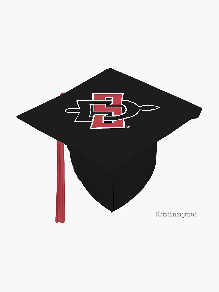 "SDSU Graduation Cap" Sticker for Sale by Kristenmgrant | Redbubble