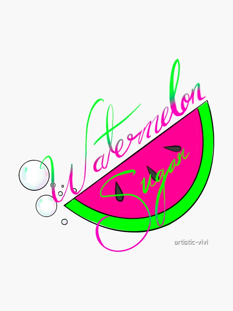 "Watermelon Sugar-Harry Styles" Sticker for Sale by artistic-vivi ...
