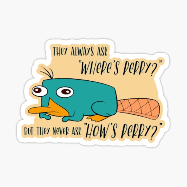 "How's Perry" Sticker for Sale by one-broke-kid | Redbubble