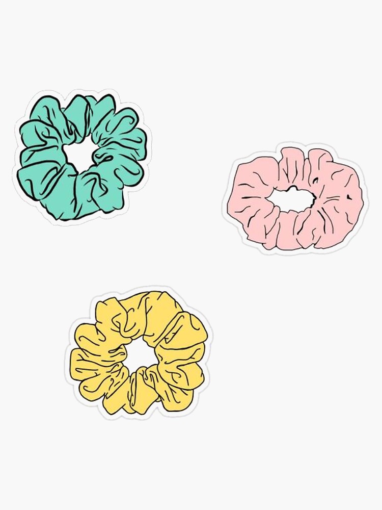 "Scrunchie sticker pack" Sticker by stixersXceline | Redbubble