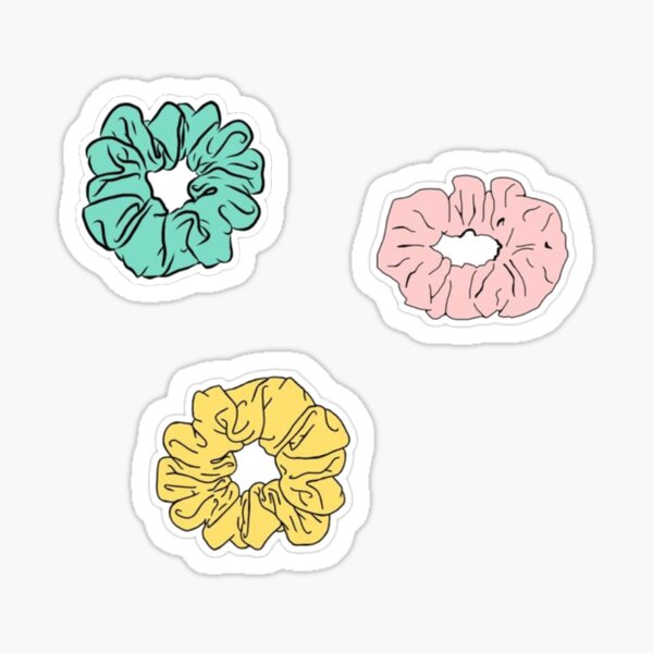 "Scrunchie sticker pack" Sticker by stixersXceline | Redbubble