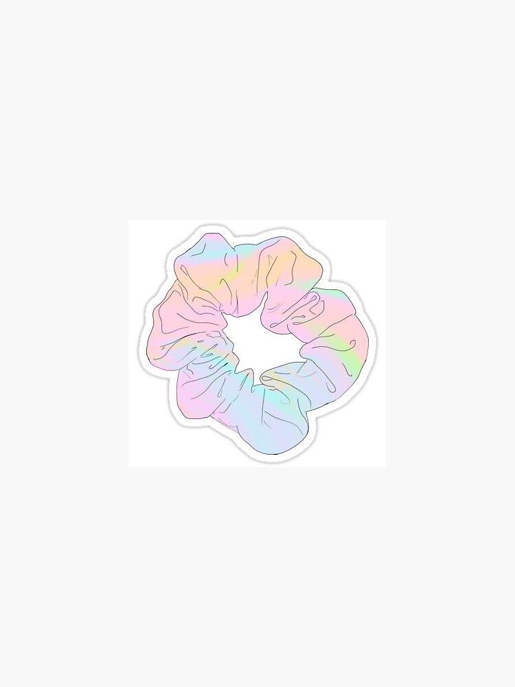 "Rainbow illusion scrunchie sticker " Sticker for Sale by ...