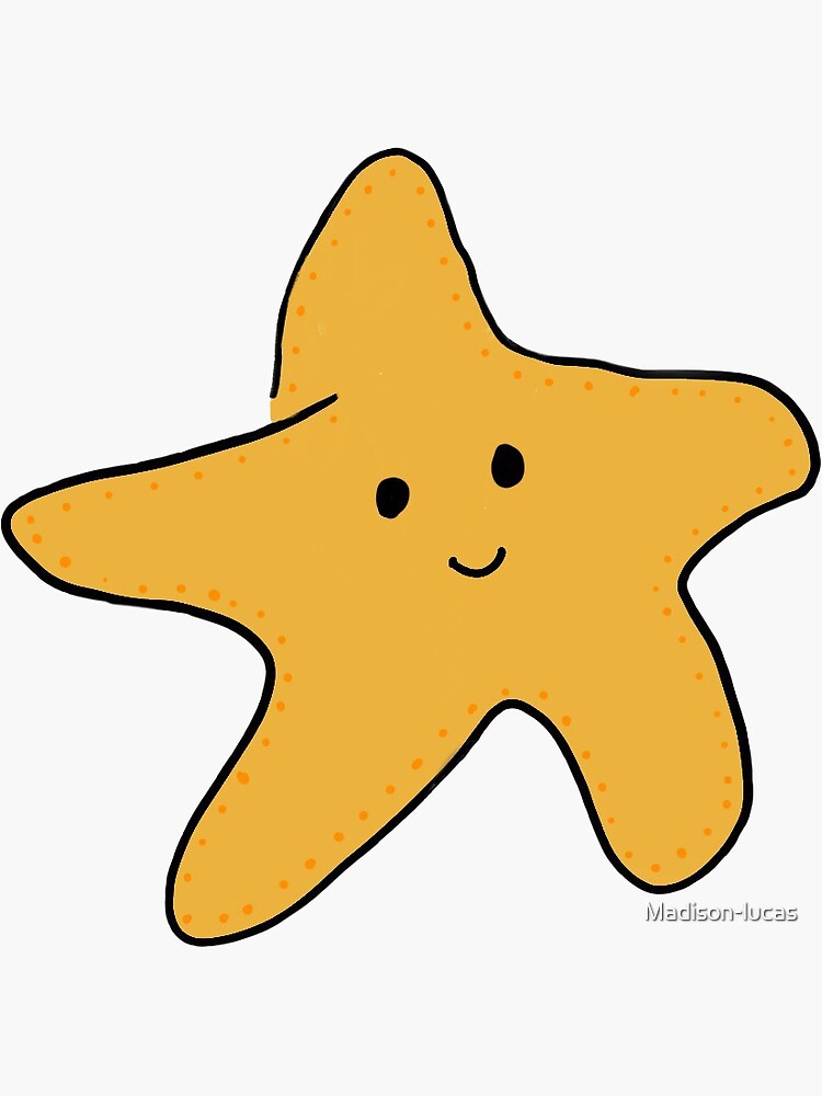 "Cute Smiley Starfish" Sticker by Madison-lucas | Redbubble