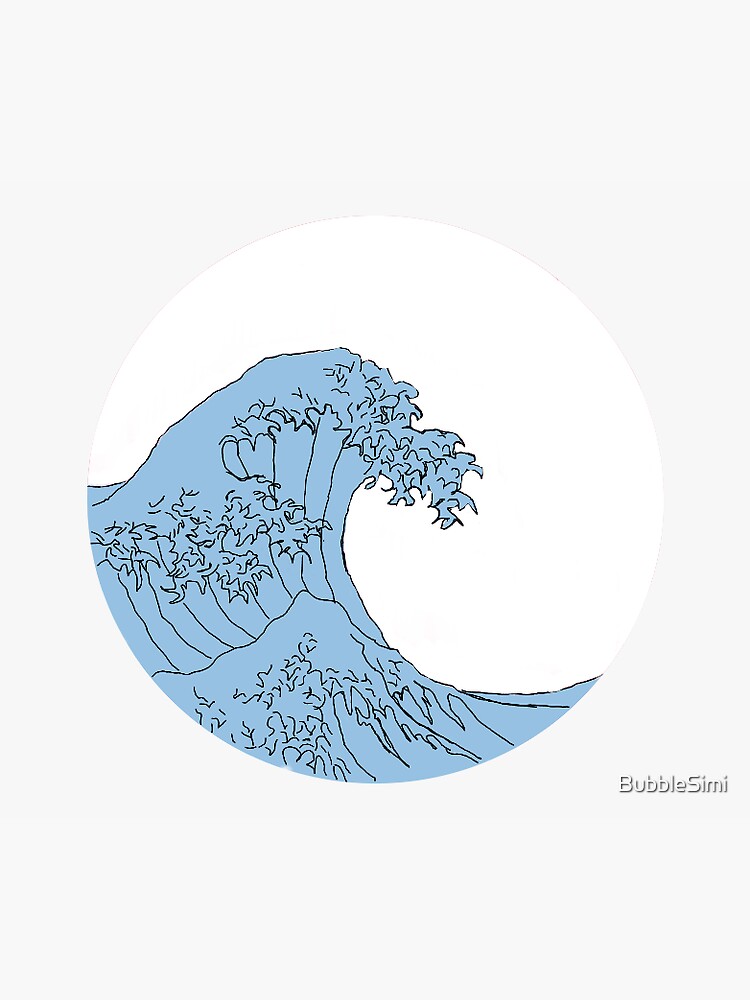 "Aesthetic wave sticker " Sticker for Sale by BubbleSimi | Redbubble