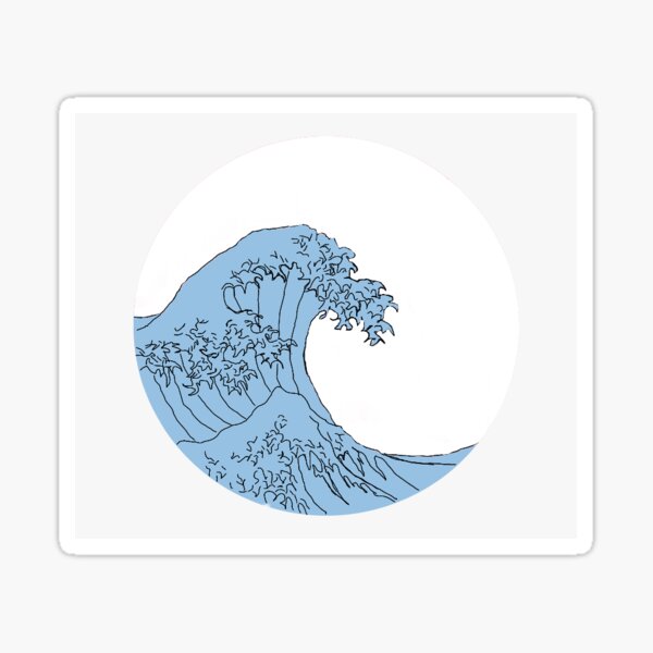 "Aesthetic wave sticker " Sticker for Sale by BubbleSimi | Redbubble