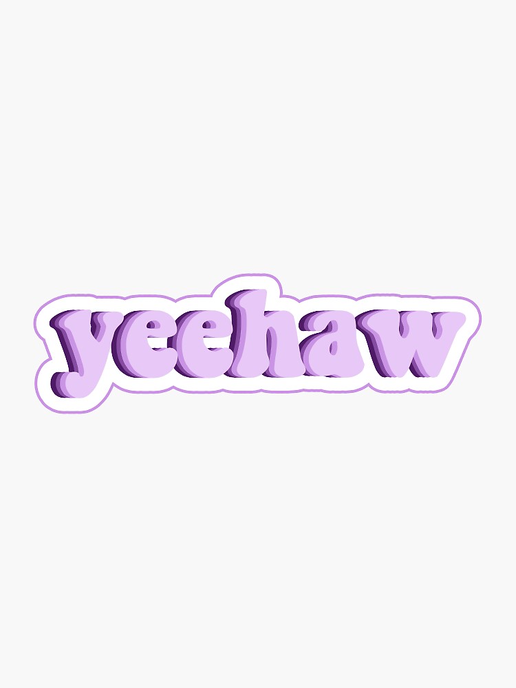 "purple yeehaw" Sticker by lalalingx | Redbubble