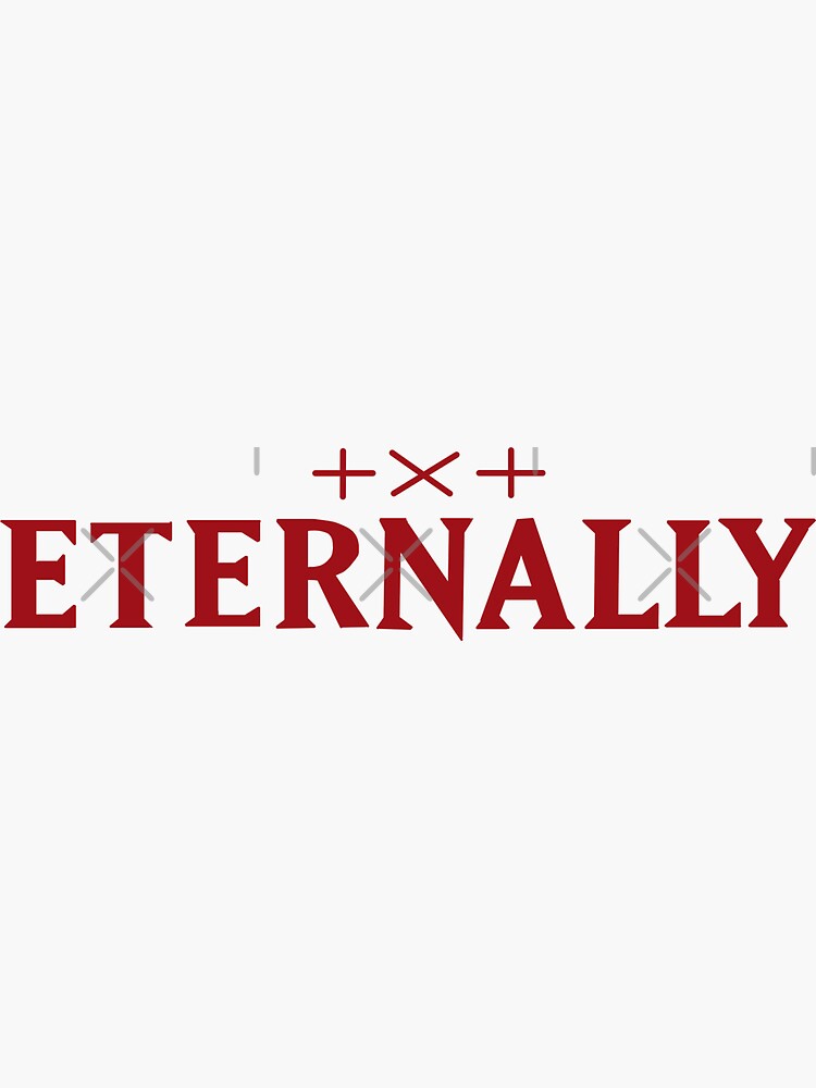 "TXT's 'ETERNALLY' Logo" Sticker by Meah-Liv | Redbubble