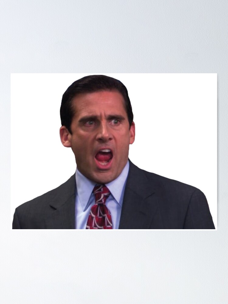 "Michael Scott Funny Face" Poster by pearfish | Redbubble