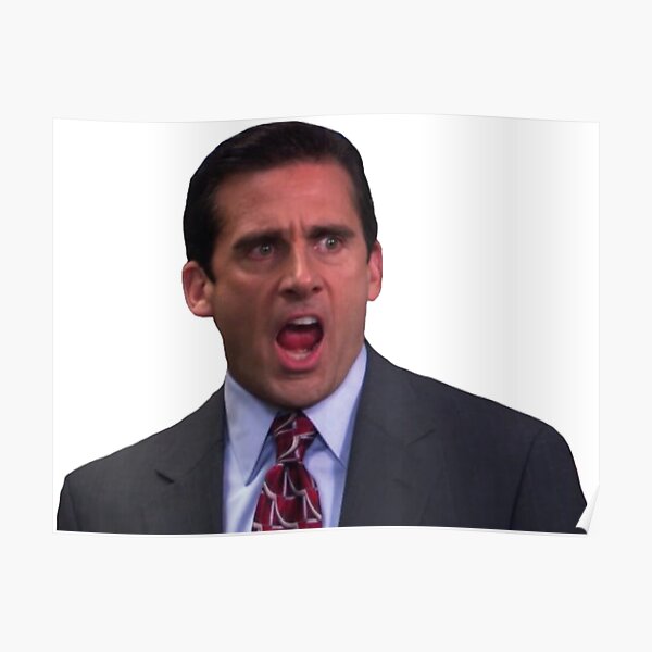 "Michael Scott Funny Face" Poster by pearfish | Redbubble
