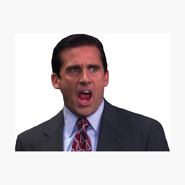 "Michael Scott Funny Face" Photographic Print by pearfish | Redbubble