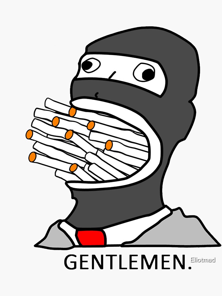"Gentlemen TF2 Spy" Sticker for Sale by Eliotmad | Redbubble