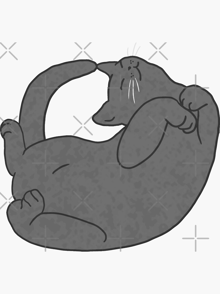 "Flop Cat - grey" Sticker for Sale by CCCDesign | Redbubble