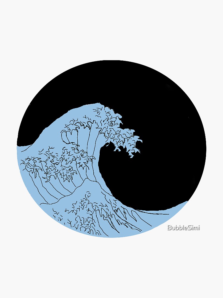 "Aesthetic wave sticker " Sticker by BubbleSimi | Redbubble