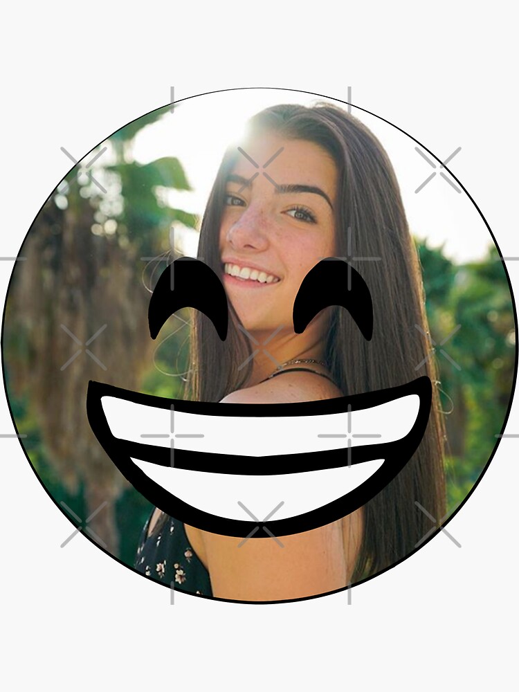 "Charli d amelio emoji- Smile- Positivity" Sticker for Sale by ...