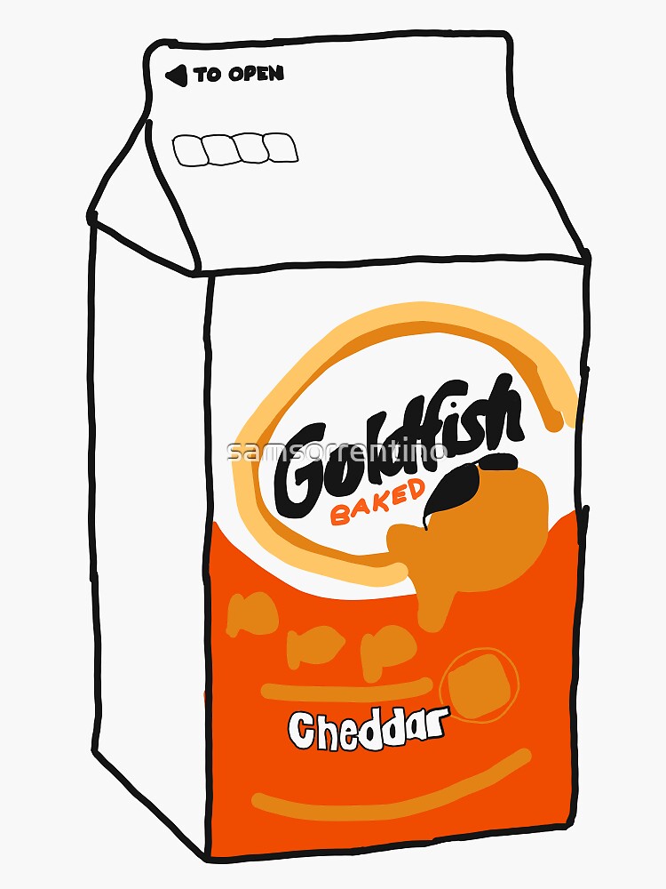 "goldfish box" Sticker for Sale by samsorrentino | Redbubble