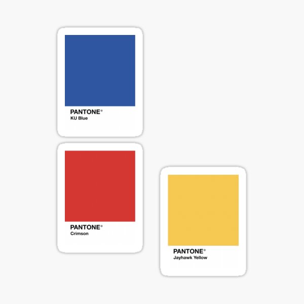 "Pantone: University of Kansas" Sticker for Sale by Noor Drissi | Redbubble