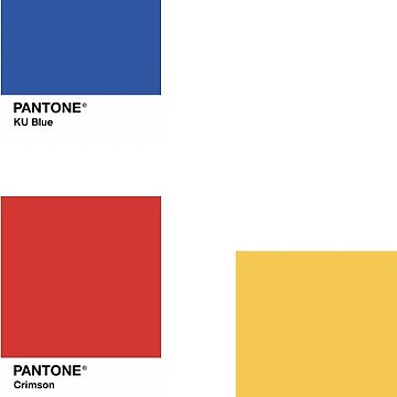 "Pantone: University of Kansas" Sticker for Sale by Noor Drissi | Redbubble