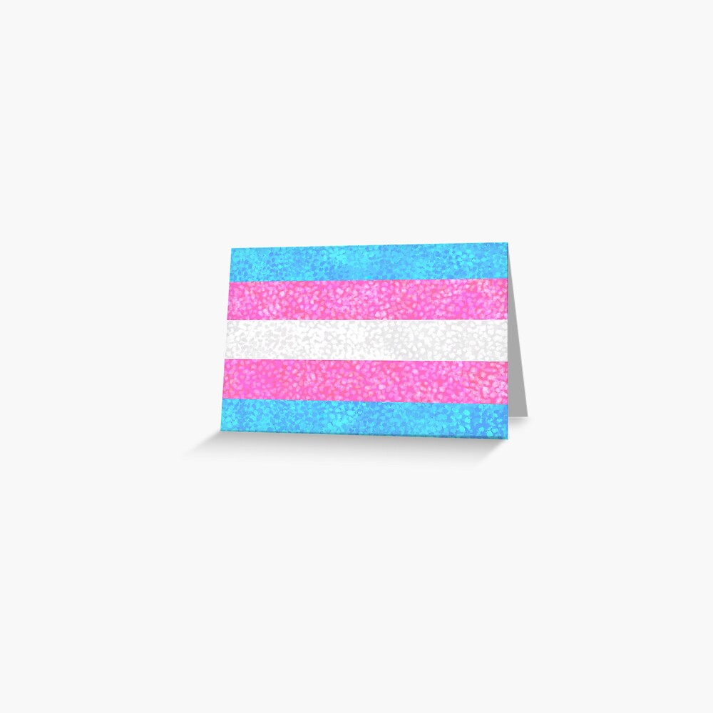 Seurat Inspired Pride Flag Transgender Stripes Greeting Card For