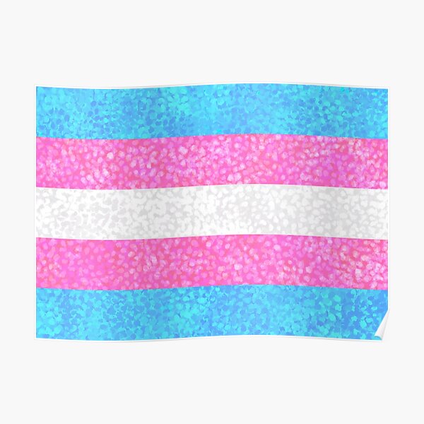 Seurat Inspired Pride Flag Transgender Stripes Poster By Rachael