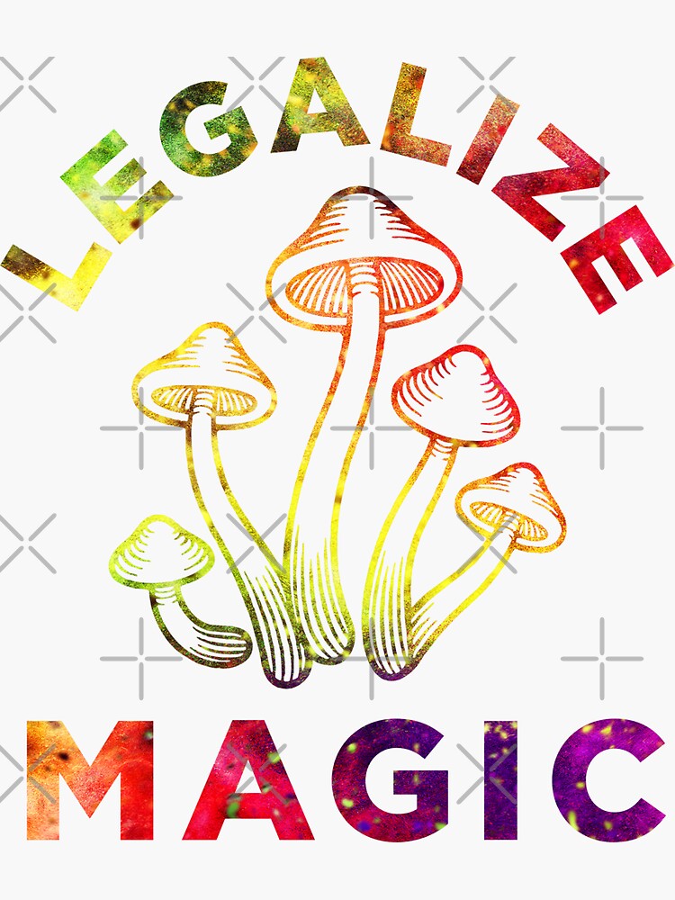 "Legalize Magic - Psilocybin Mushrooms" Sticker for Sale by BeerBro ...