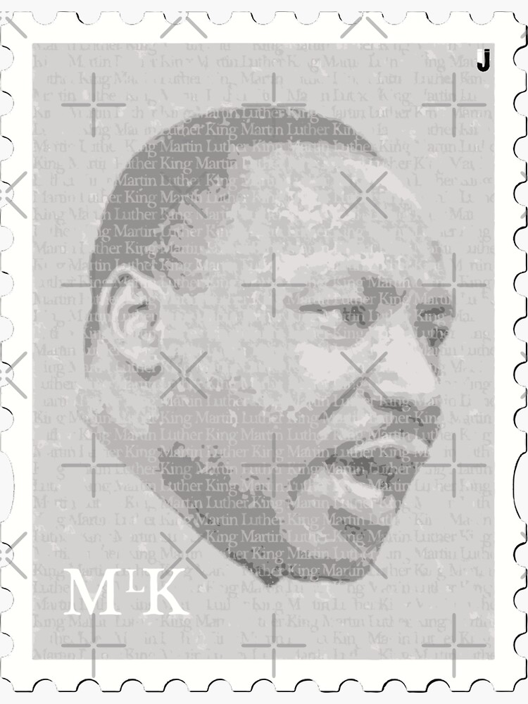 "Martin Luther King Jr Stamp" Sticker for Sale by ArtOfGrime | Redbubble