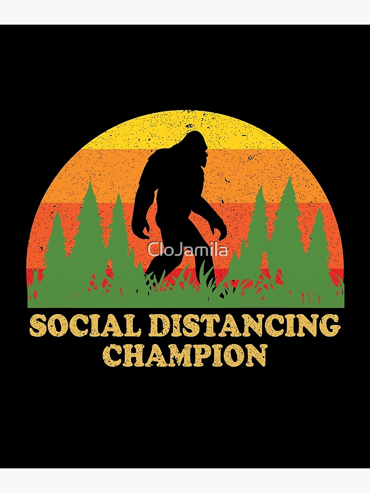 "social distancing champion vintage Sasquatch Bigfoot, cute gift idea ...