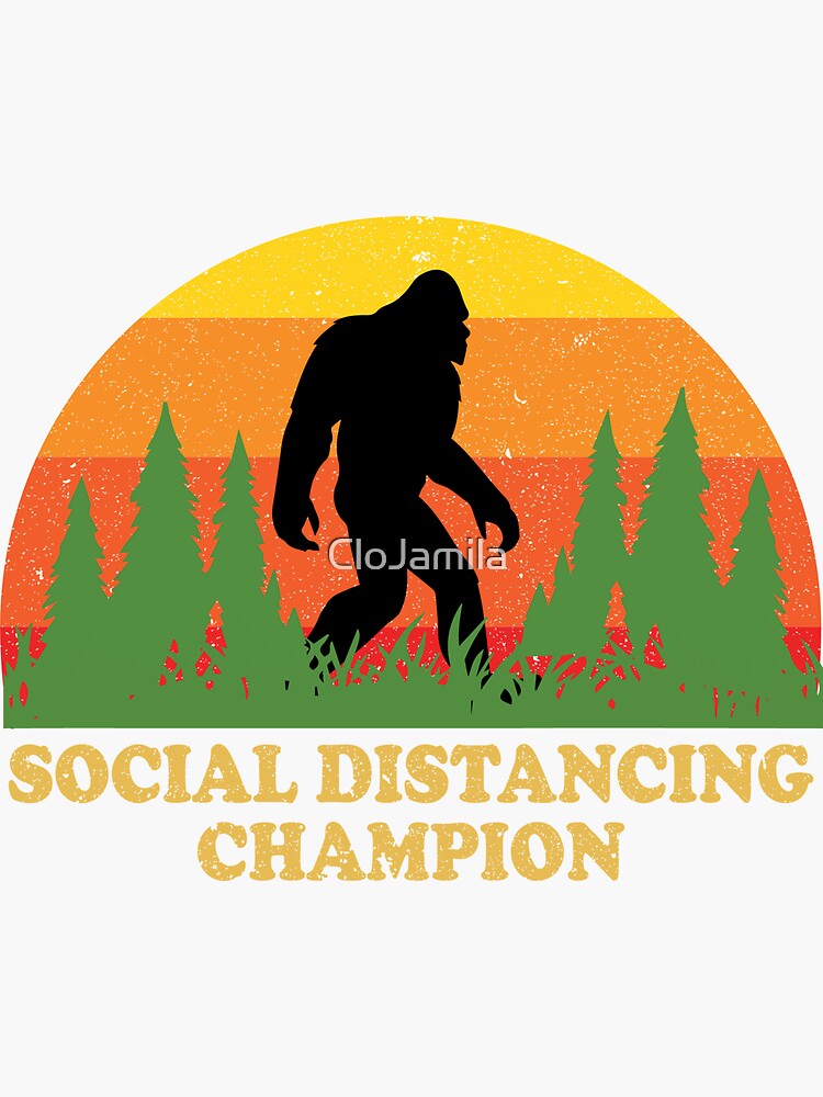 "social distancing champion vintage Sasquatch Bigfoot, cute gift idea ...