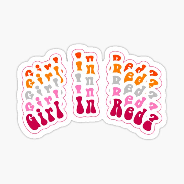 "girl in red?" Sticker by giovanaariel | Redbubble