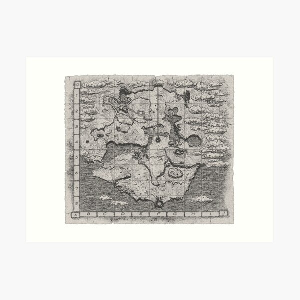 "Shadow of the Colossus map" Art Print for Sale by Ranstone | Redbubble