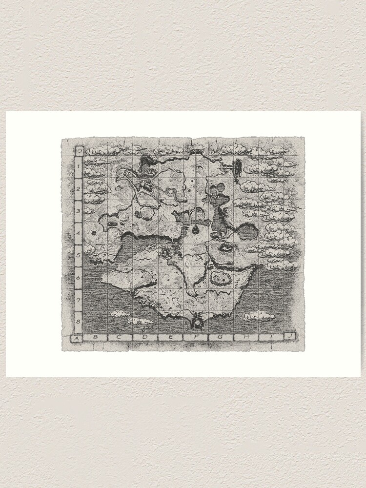 "Shadow of the Colossus map" Art Print for Sale by Ranstone | Redbubble