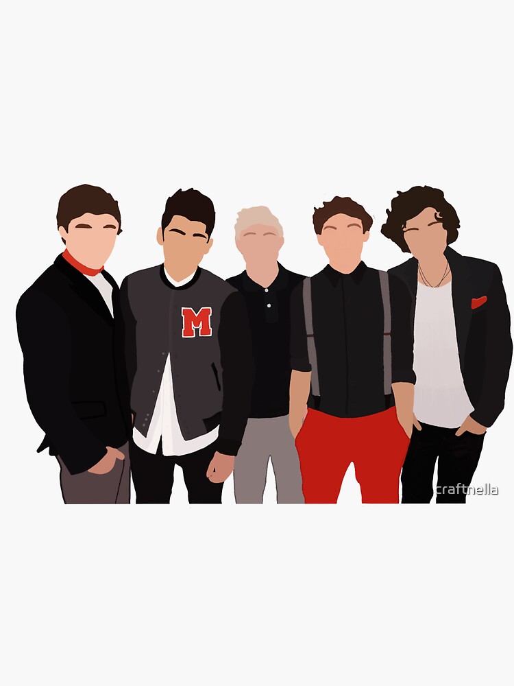 "One Direction" Sticker for Sale by craftnella | Redbubble