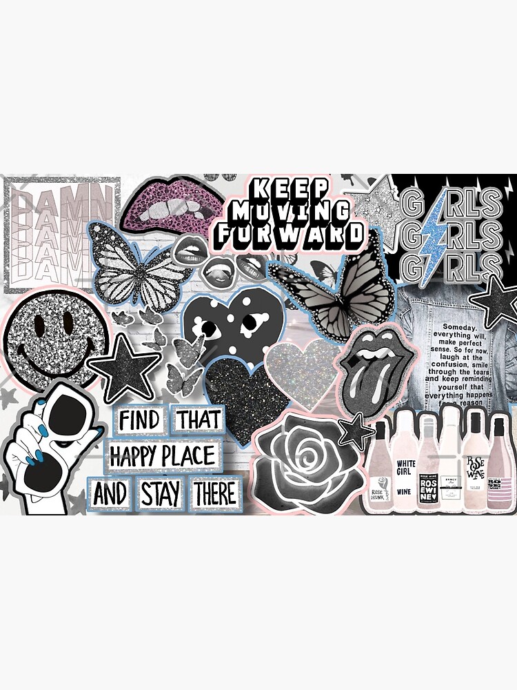 "Faded College Girl Vibes Collage" Poster for Sale by emilyzizz | Redbubble