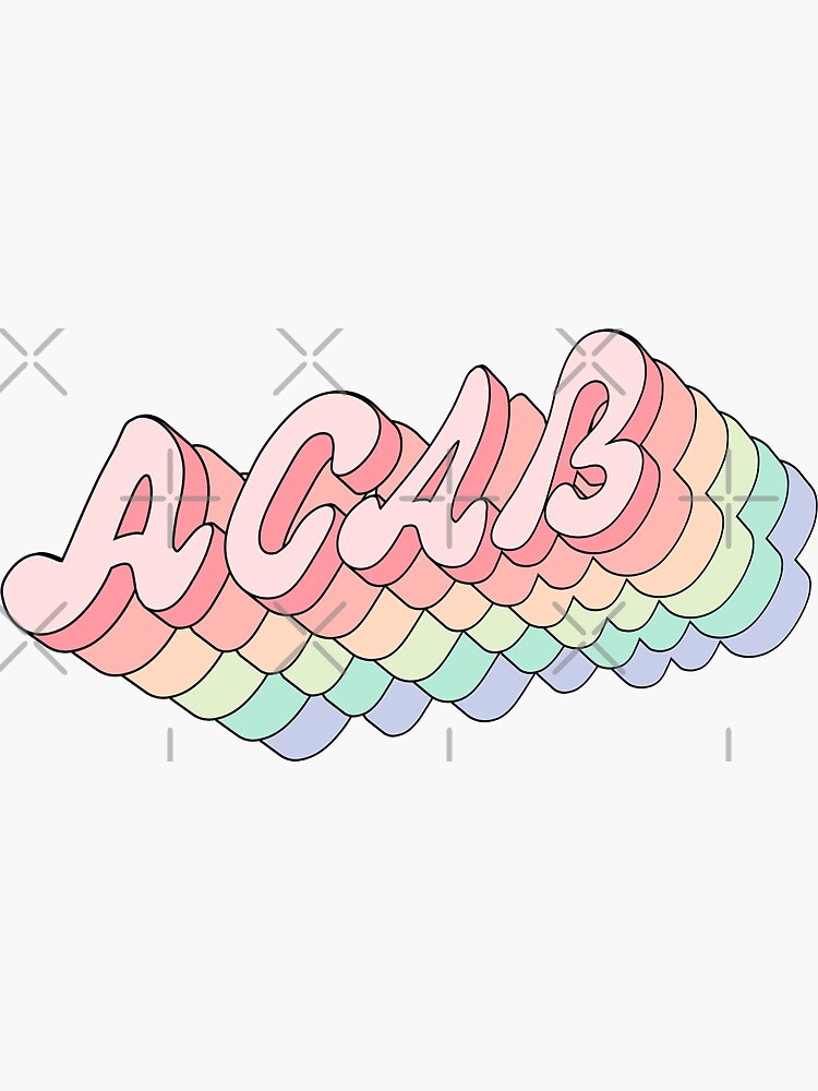"A.C.A.B. Pastel" Sticker for Sale by KulakPosting | Redbubble