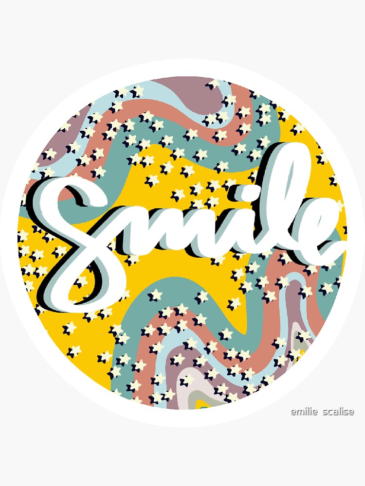 "smile" Sticker by emiliscal | Redbubble