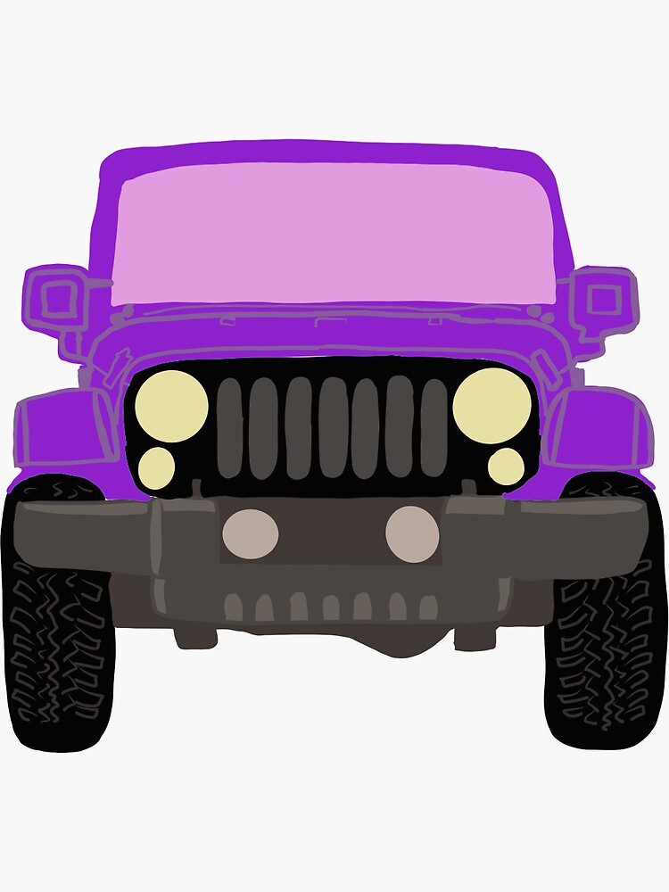 "Purple jeep" Sticker by Ncrocitto | Redbubble