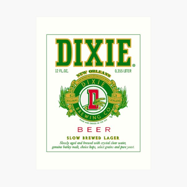 "DIXIE BEER LOGO" Art Print for Sale by judysartins | Redbubble