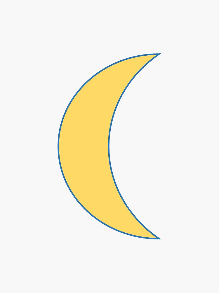 "the half moon sticker " Sticker for Sale by emmadesign- | Redbubble