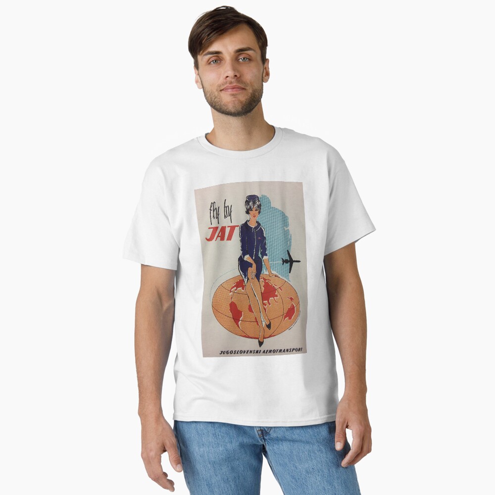 "Fly by JAT vintage travel poster" Poster by stickart-marek | Redbubble