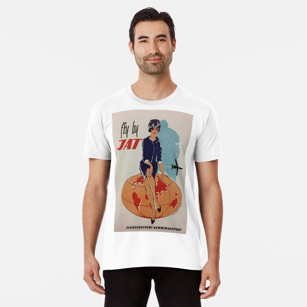 "Fly by JAT vintage travel poster" Poster by stickart-marek | Redbubble