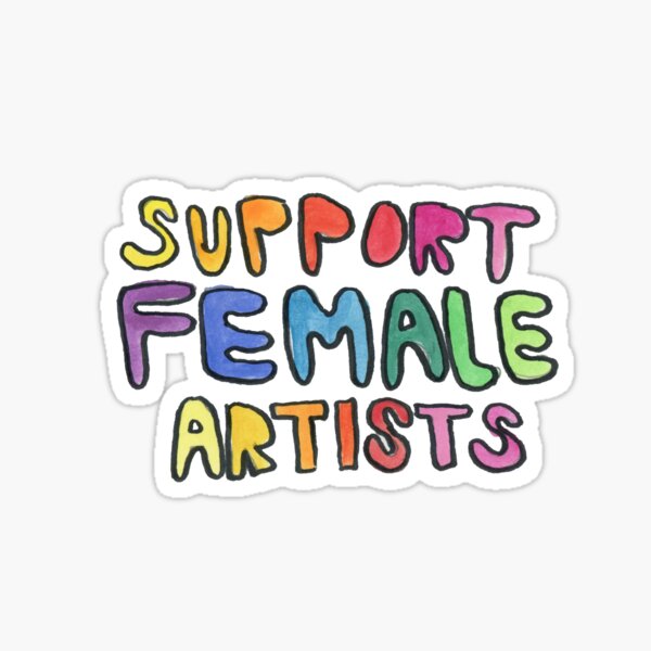 "Support Female Artists Sticker" Sticker by Simonsdesign | Redbubble