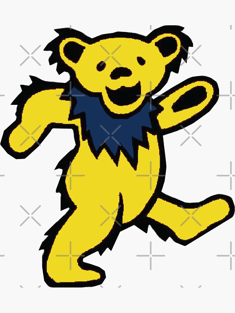 "Blue and Yellow Bear" Sticker for Sale by emilyadelacruz | Redbubble