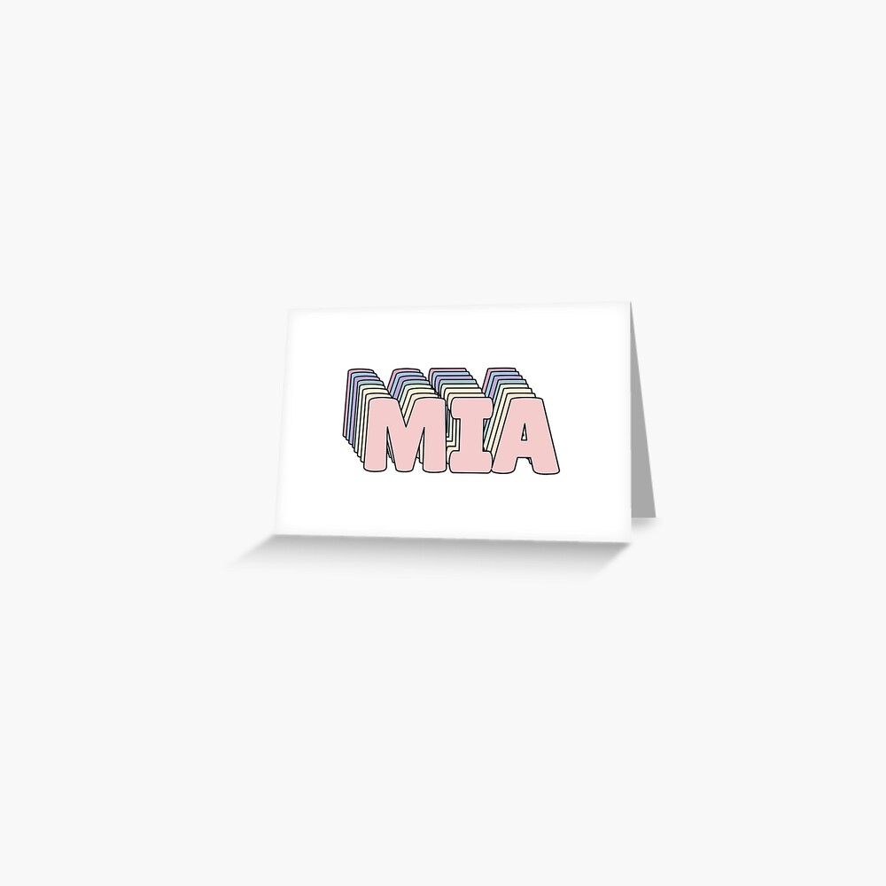 "Mia Name" Sticker for Sale by ashleymanheim | Redbubble