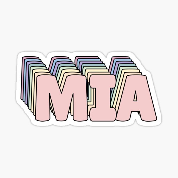 "Mia Name" Sticker for Sale by ashleymanheim | Redbubble