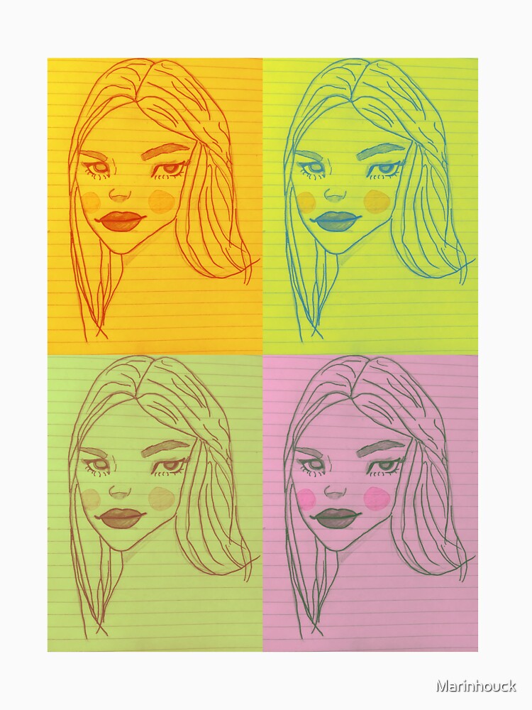 "Aesthetic blushing doodle" T-shirt by Marinhouck | Redbubble | doodle ...